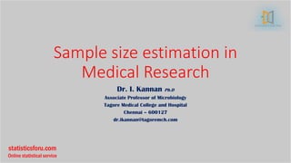 Sample size calculation in medical research | PDF