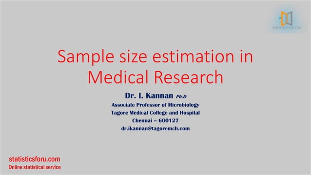 Sample size calculation in medical research | PDF