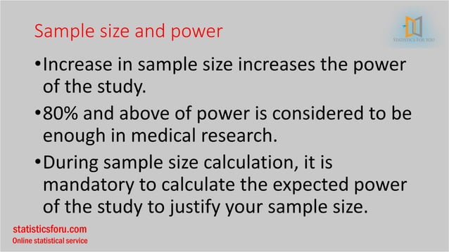 Sample size calculation in medical research | PDF
