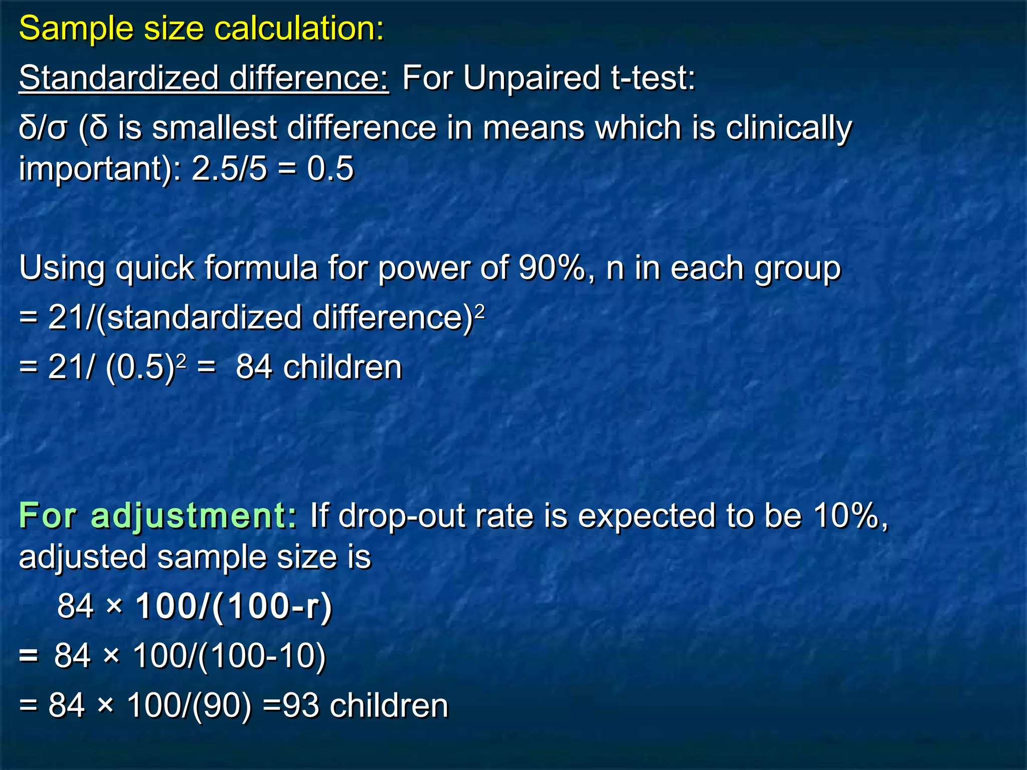 Sample size in general | PPT