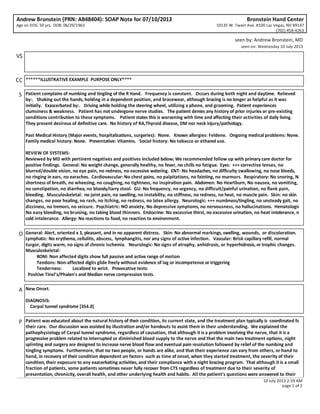 Sample SOAP Note from EHR | PDF