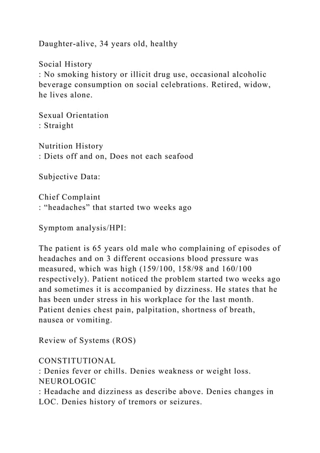 Sample Soap NoteSoap Note # Main Diagnosis ( Exp H&P Note .docx