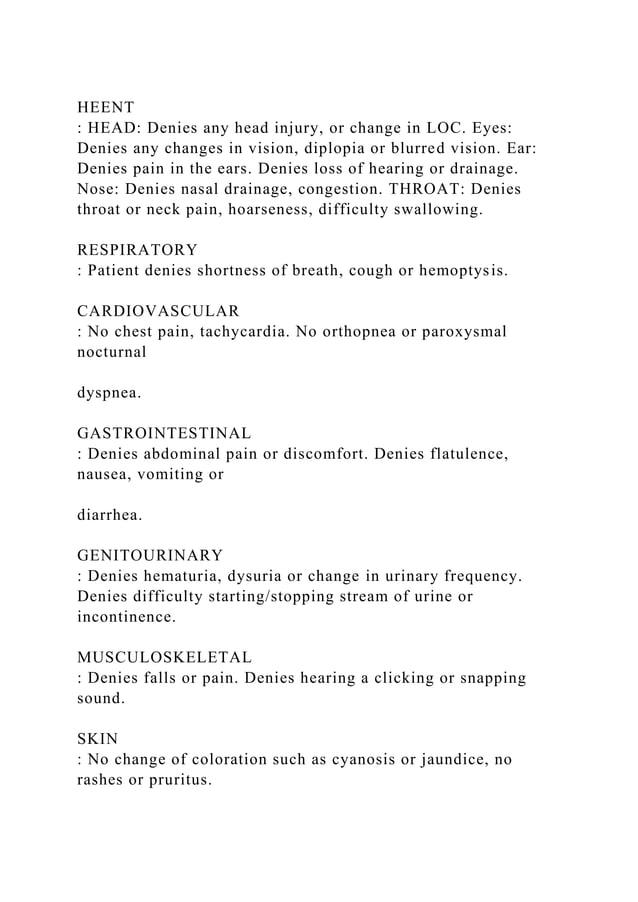 Sample Soap NoteSoap Note # Main Diagnosis ( Exp H&P Note .docx