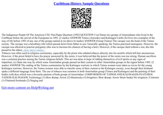 Sample Social Histories