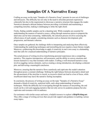 Samples Of A Narrative Essay. 4 Easy Ways to Write a Personal Narrative ...