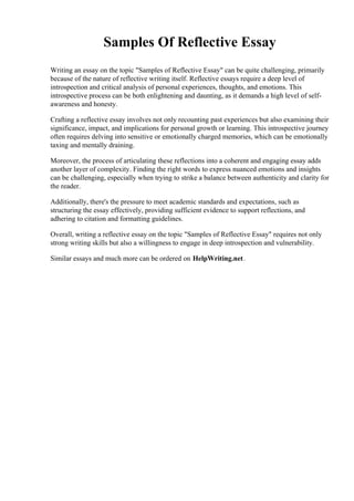 Samples Of Reflective Essay.pdf