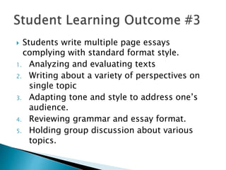 Samples of supporting student activities | PPTX