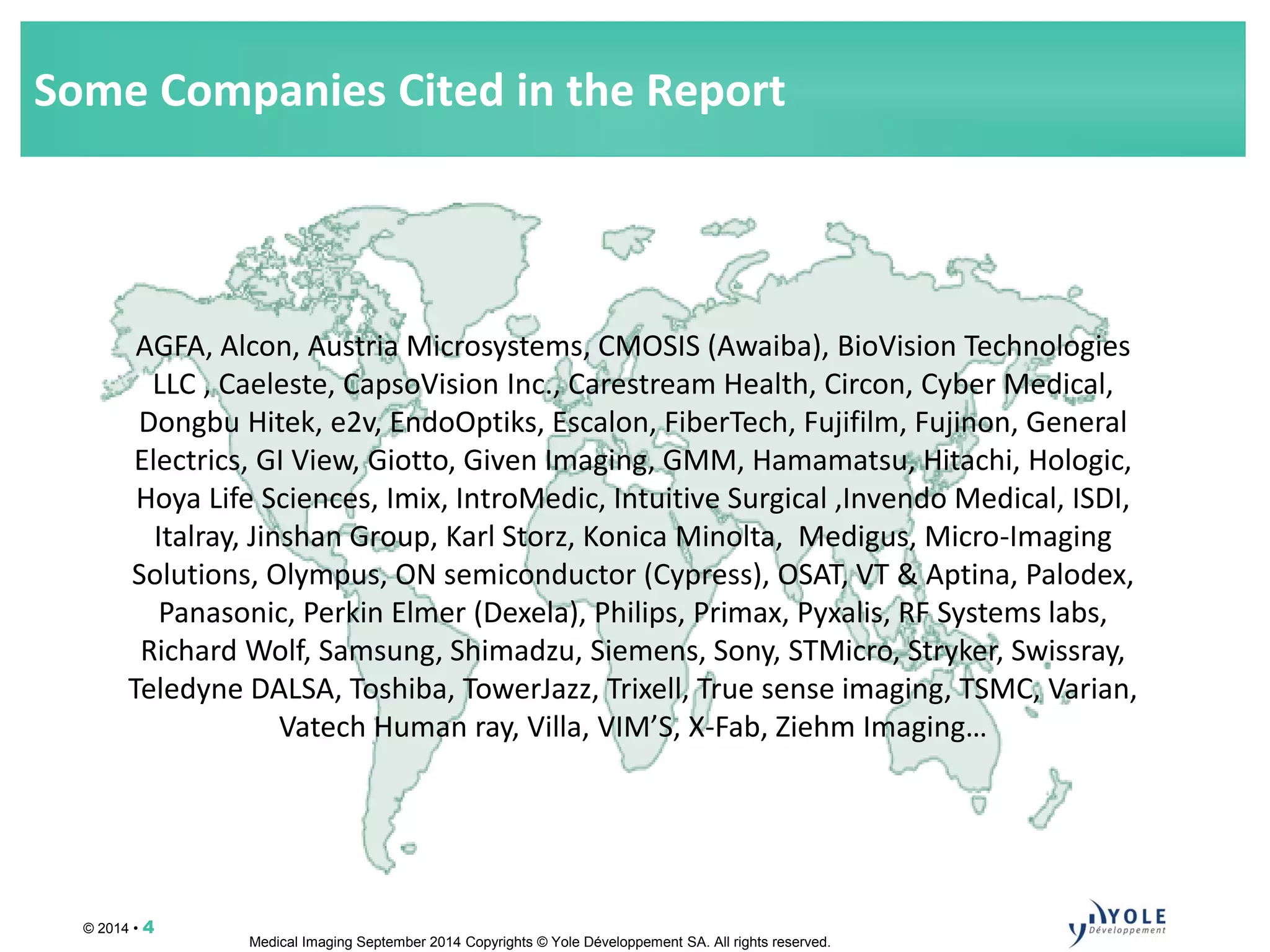 Solid State Medical Imaging: X-ray and Endoscopy 2014 Report by Yole ...