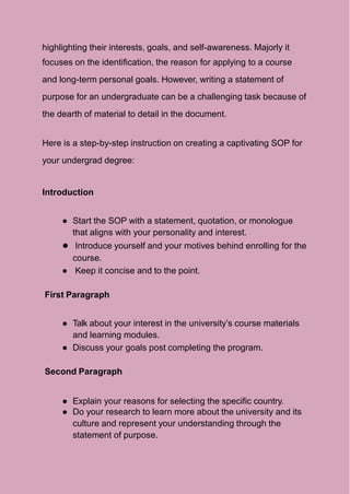 Sample SOP For Undergraduate Students Admission And How To Write It.pptx