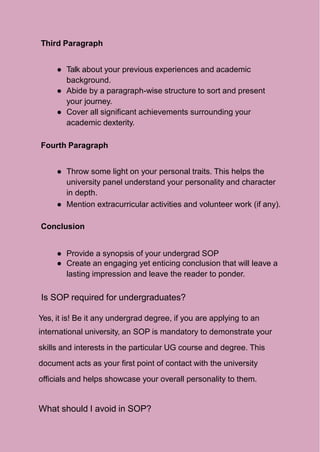 Sample SOP For Undergraduate Students Admission And How To Write It.pptx