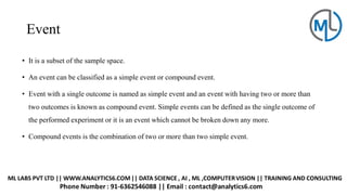 Sample Space and Event,Probability,The Axioms of Probability,Bayes ...