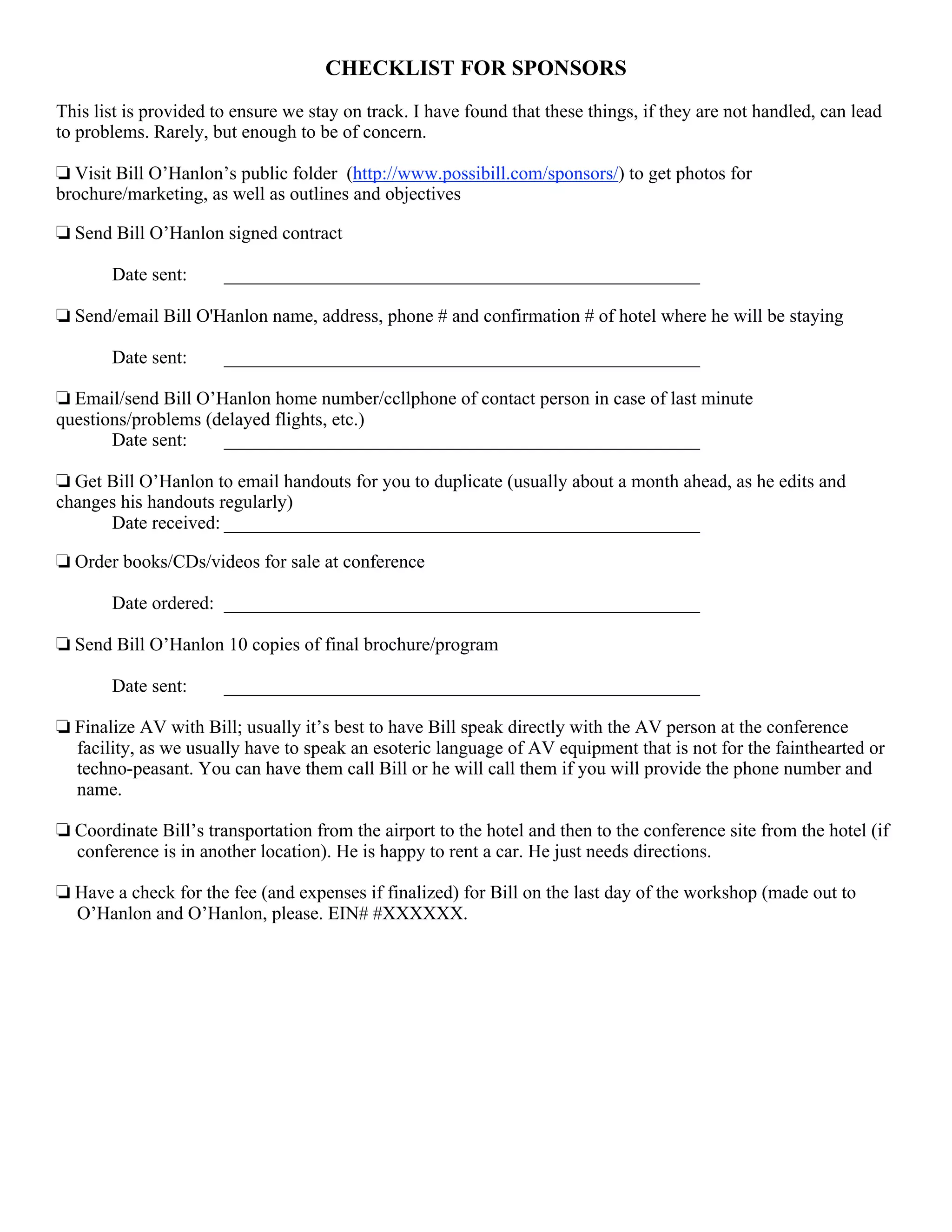 Sample Speaking Contract | PDF