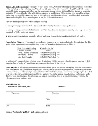 Sample Speaking Contract | PDF