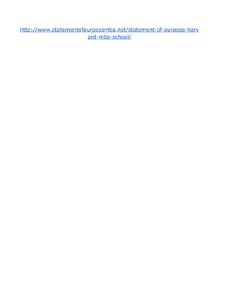 Sample Statement of Purpose Harvard | PDF