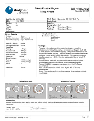Sample stress echoabnormal | PDF