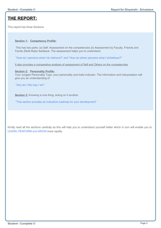 Student Complete-Sample Report | PDF