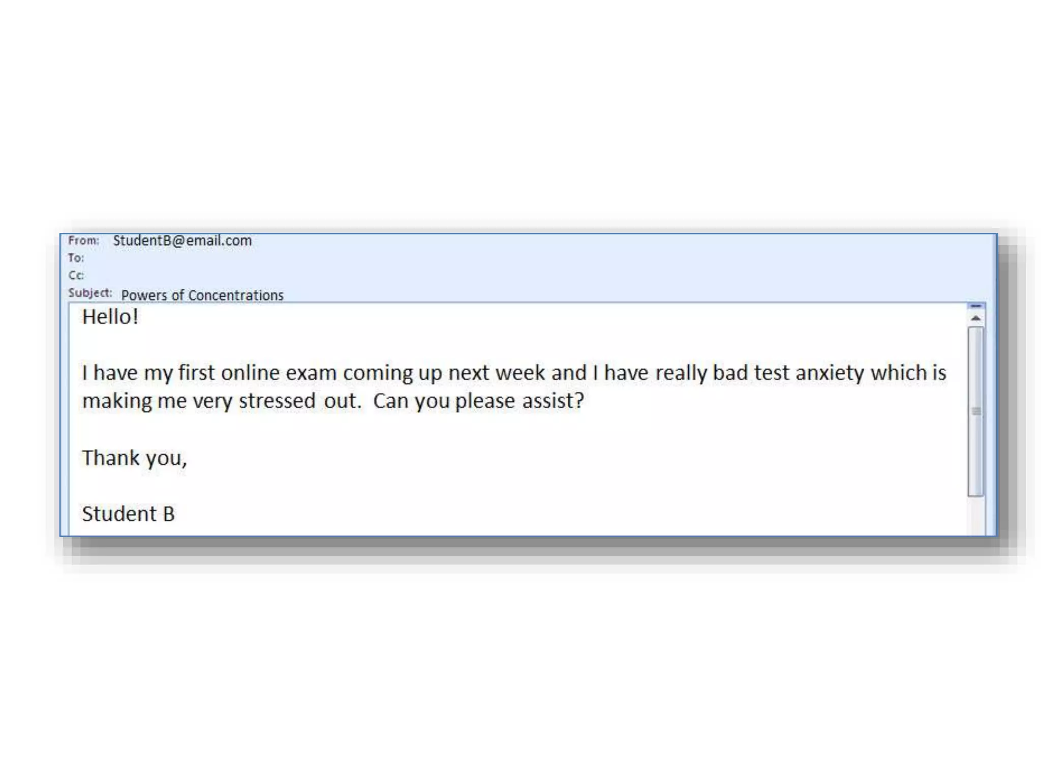 Sample student support emails | PPTX