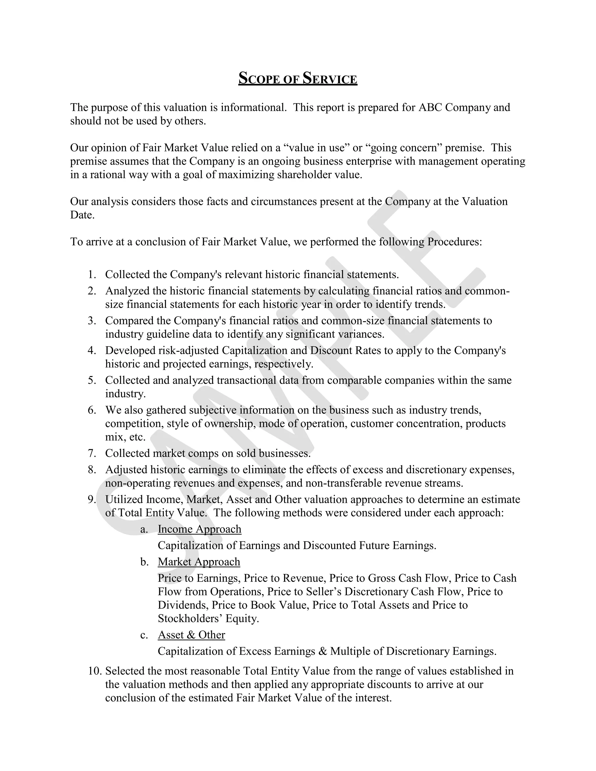 Valuation Report Sample | PDF