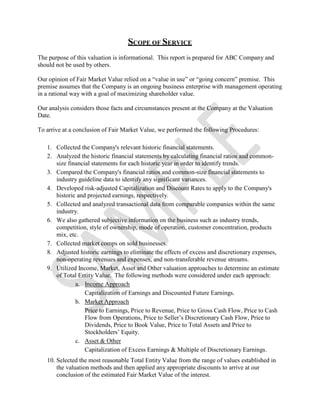 Valuation Report Sample | PDF