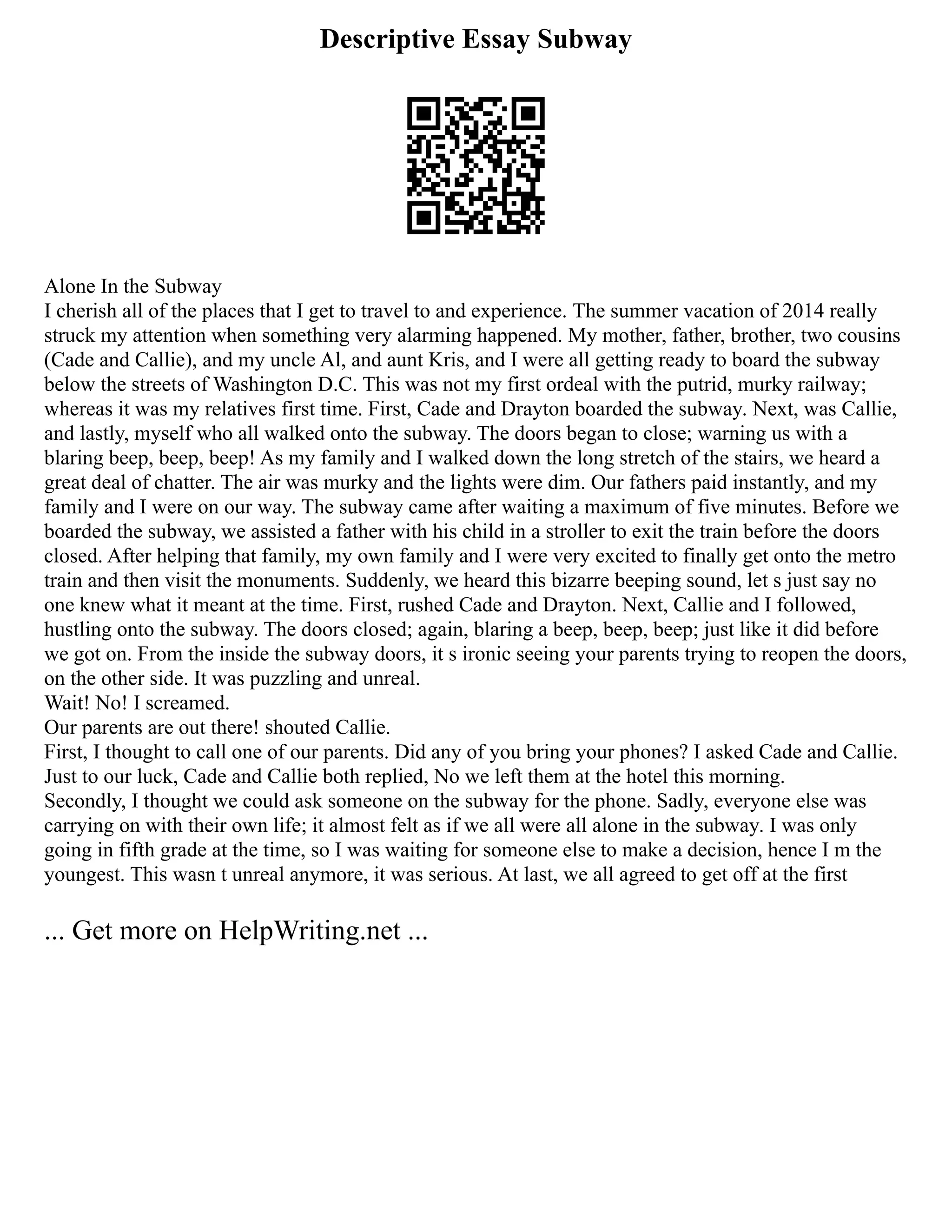 Sample Summary Writing TaskGrade 7 Summary | PDF