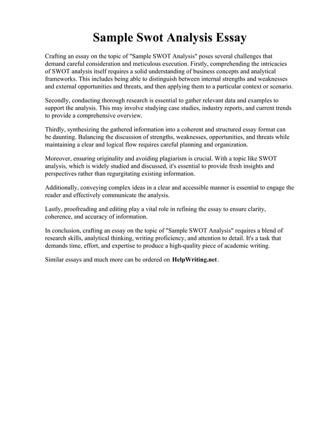 Sample Swot Analysis Essay.pdf