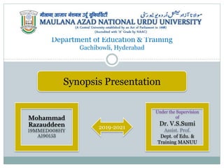 Sample synopsis | PPTX