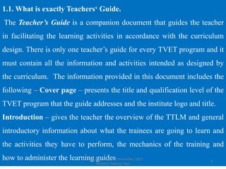 Sample teachers guide berhanu tadesse | PPTX