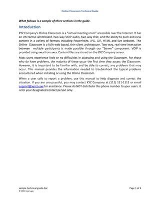 Sample Technical Guide | PDF