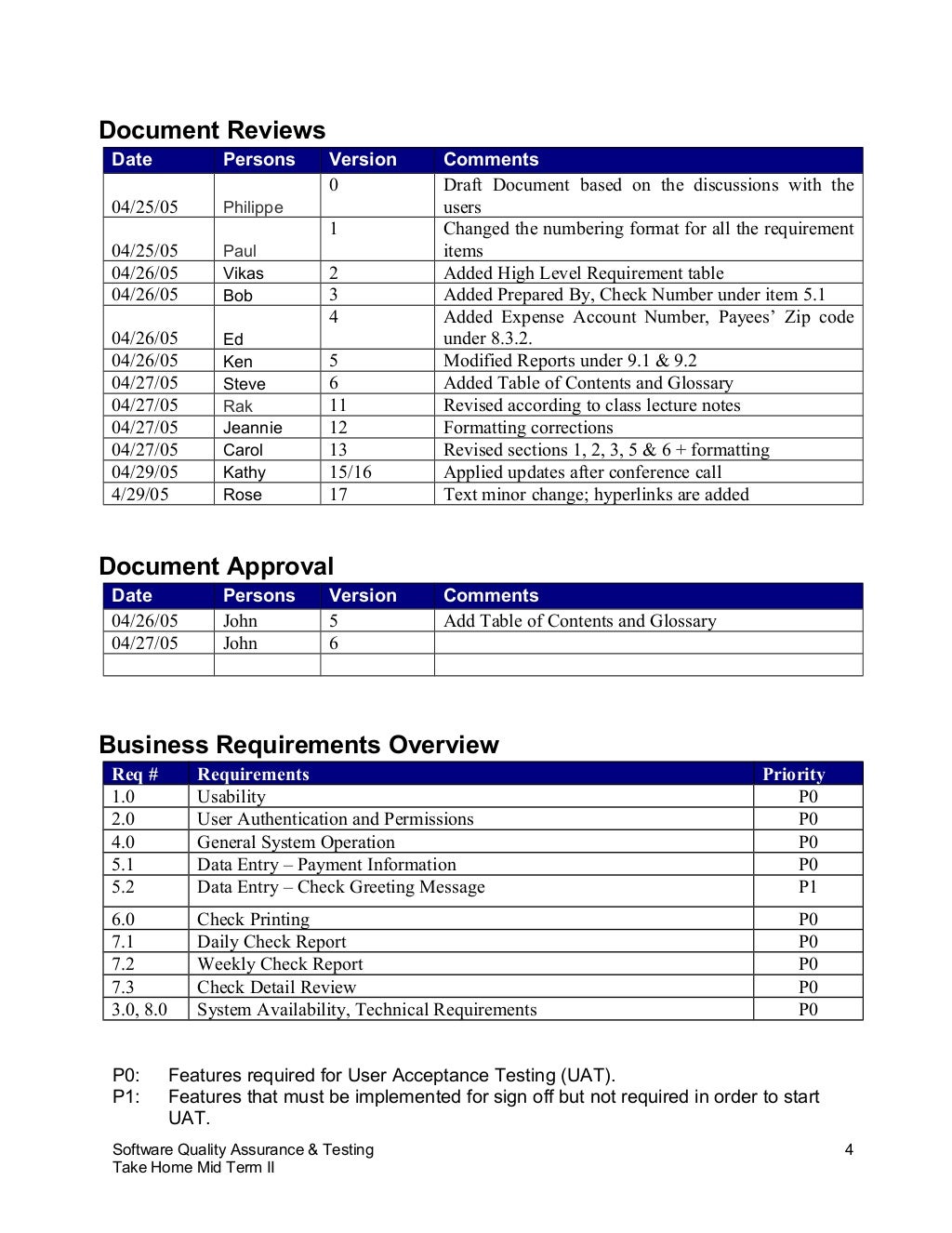 Sample Technical Requirement Document TRD Sample Technical Requirement Document TRD