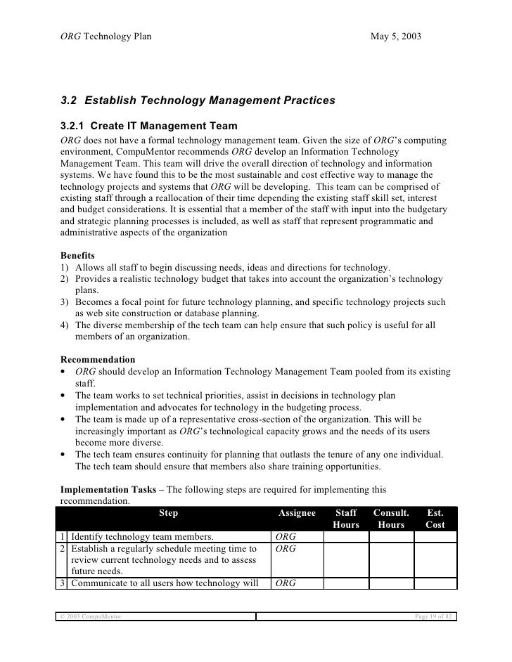 Sample Technology Plan1
