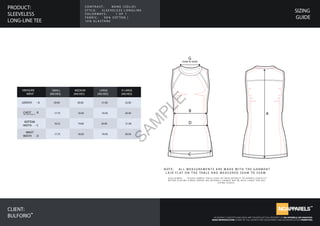 Sample tech pack or spec chart basically a blueprint of all the ...