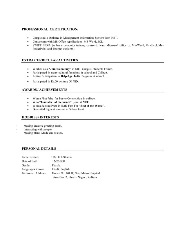 Sample template cv of mba hr resume | DOCX | Career Planning | Careers