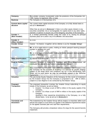 Sample Term Sheet | DOCX