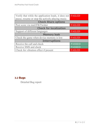 Sample testing report | PDF