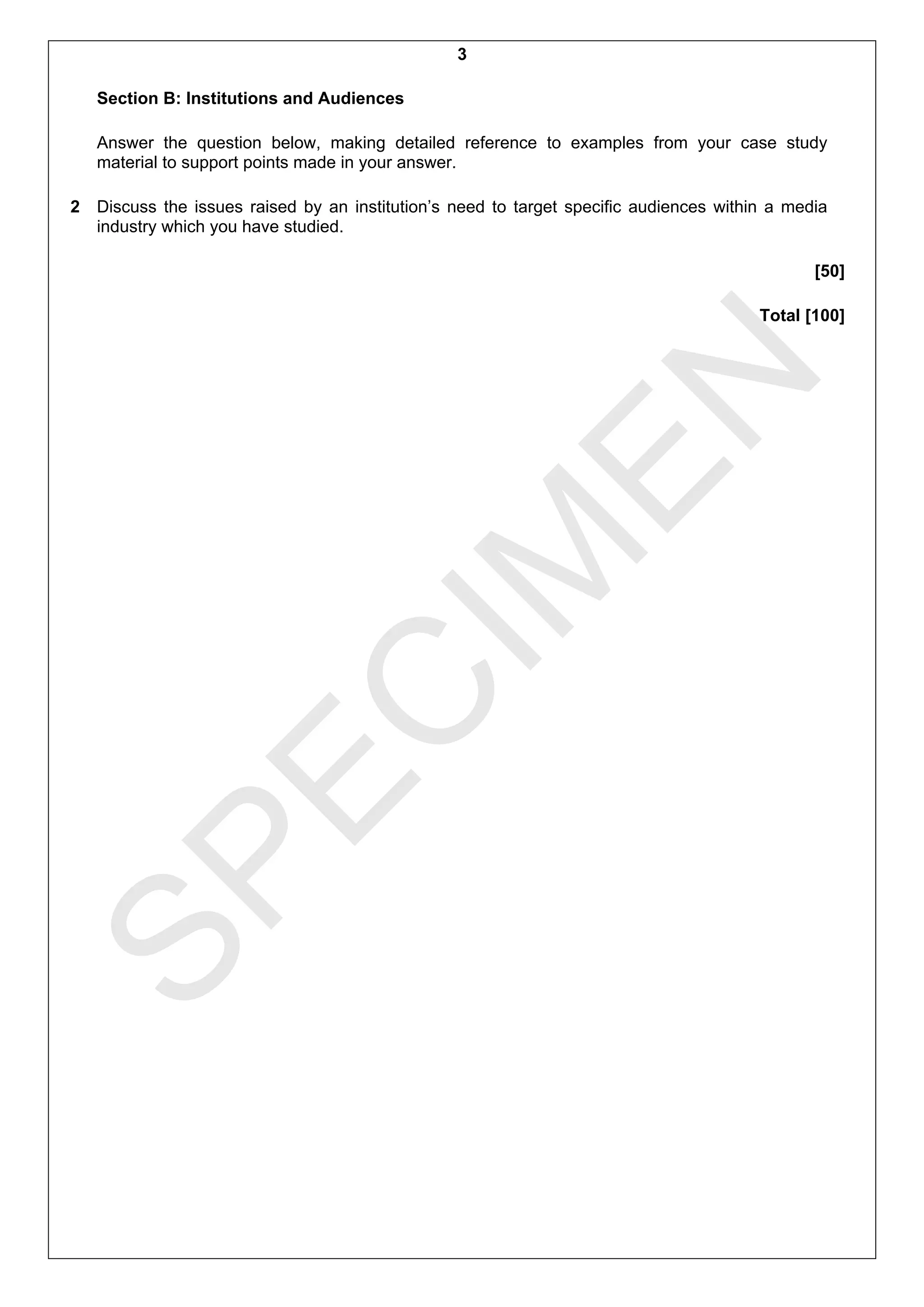 Sample Test Paper | PDF