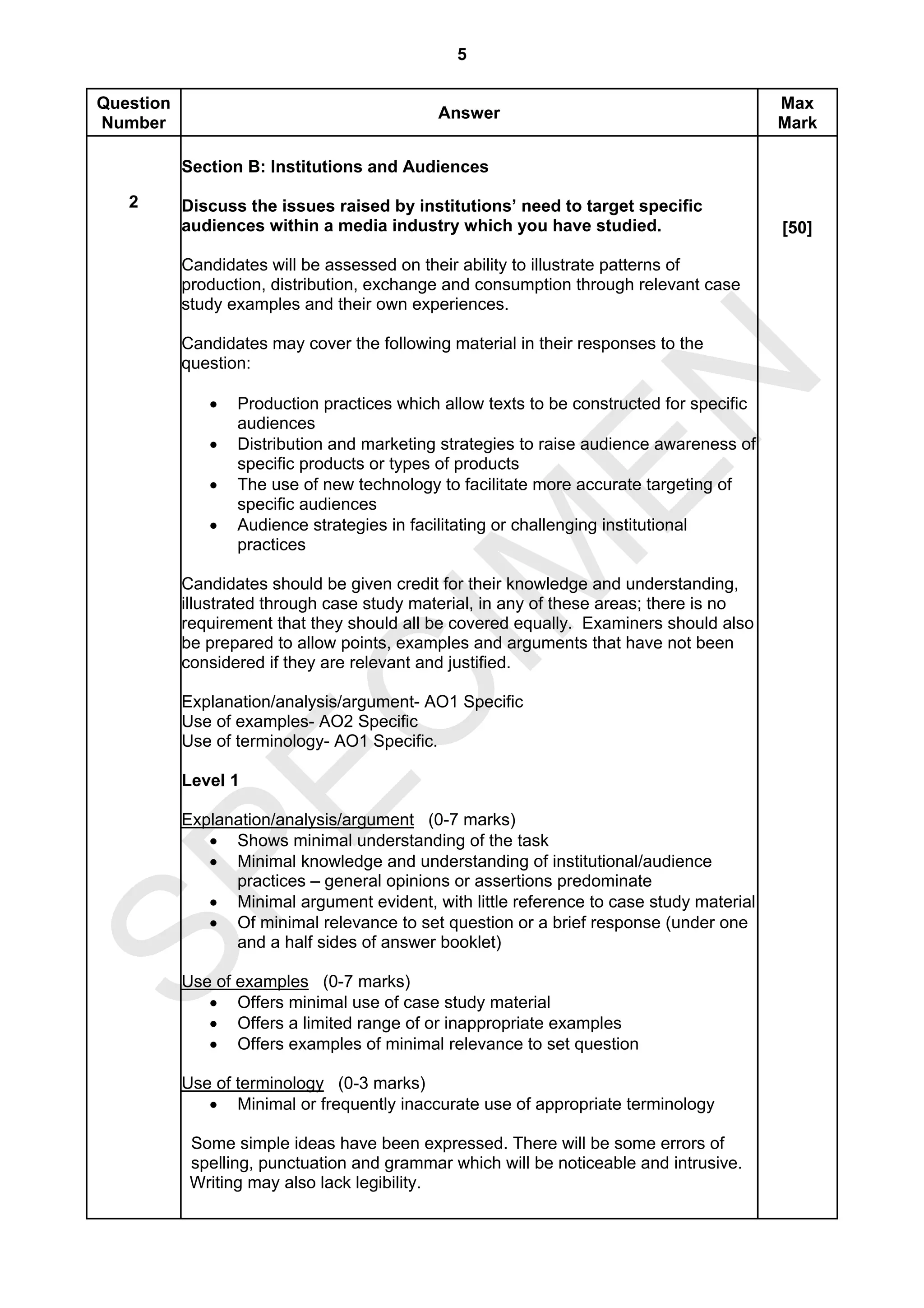 Sample Test Paper | PDF