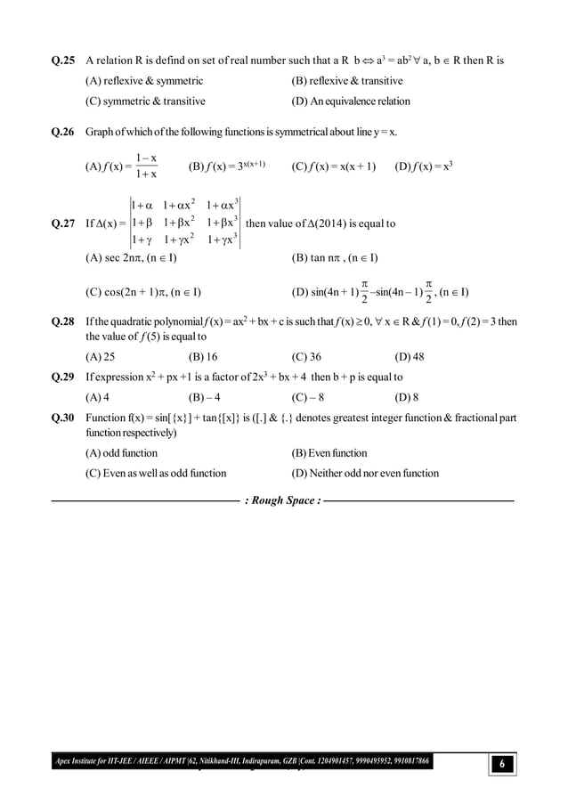 Sample test paper JEE mains 2013 | PDF