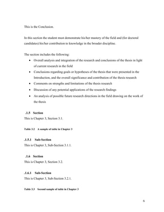 Sample thesis template34504 | PDF