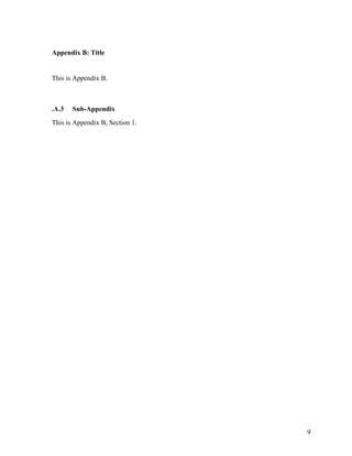 Sample thesis template34504 | DOC