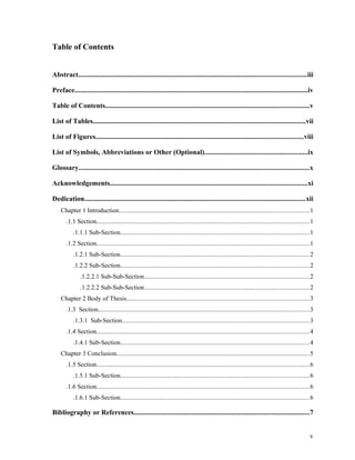 Sample thesis template34504 | PDF