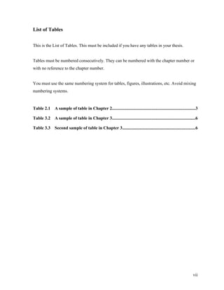 Sample thesis template34504 | PDF