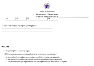 Sample TQ MAPEH for Critiquing.docx | Free Download