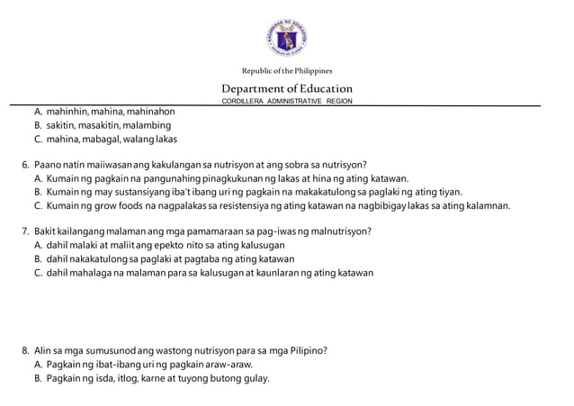 Sample TQ MAPEH for Critiquing.docx | Free Download