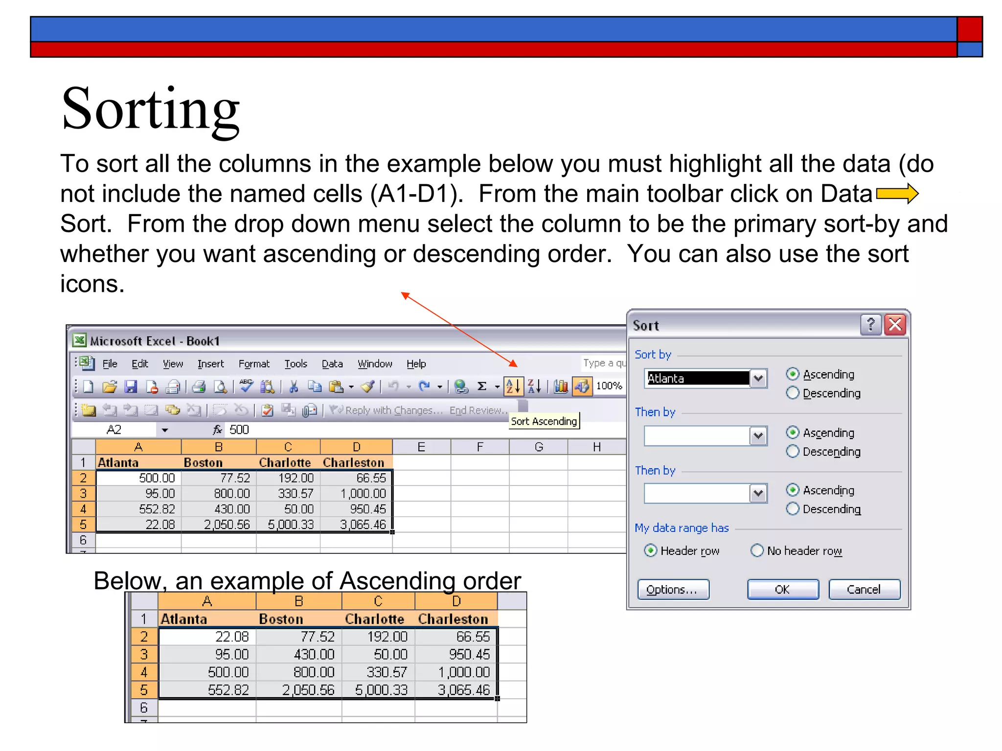 Sample Training Ppt Excel Basics | PPT