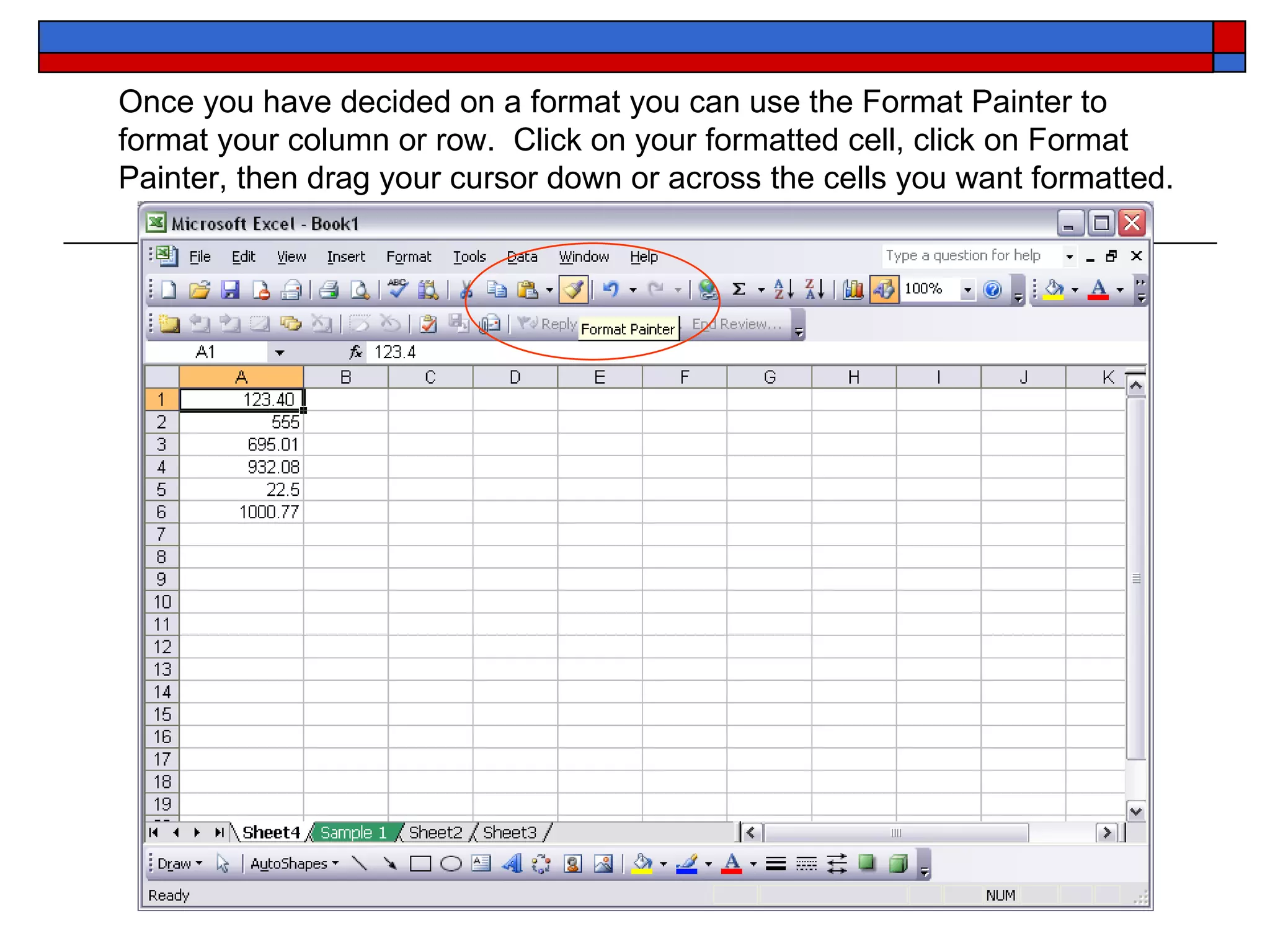 Sample Training Ppt Excel Basics | PPT