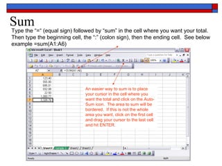 Sample Training Ppt Excel Basics | PPT