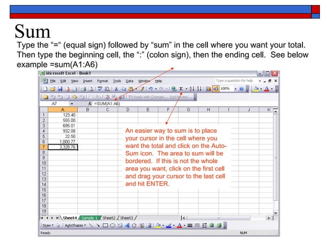 Sample Training Ppt Excel Basics | PPT