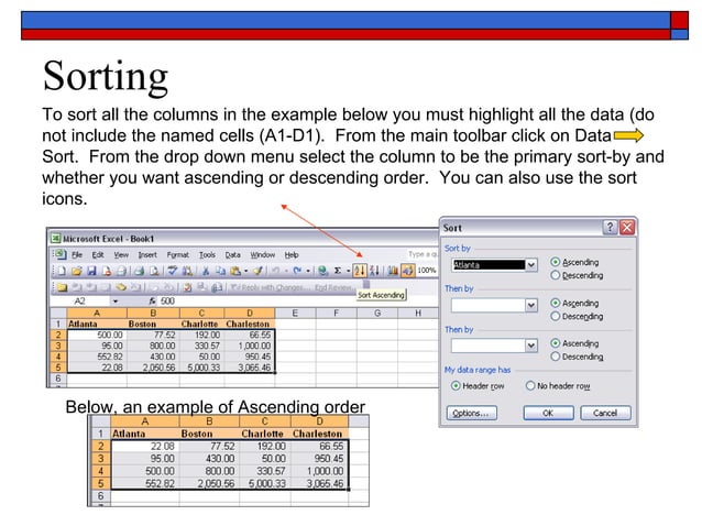 Sample Training Ppt Excel Basics | PPT