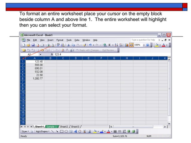 Sample Training Ppt Excel Basics | PPT
