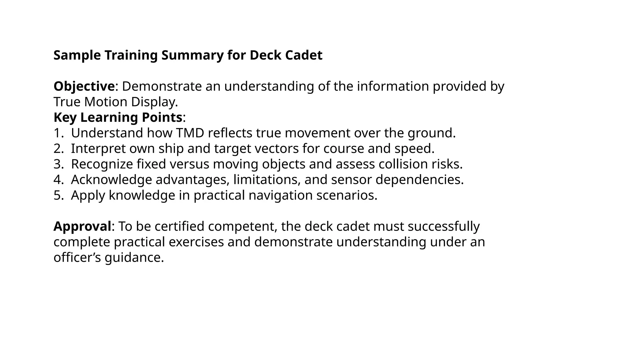 Deck Sample Training Summary for Deck.pptx